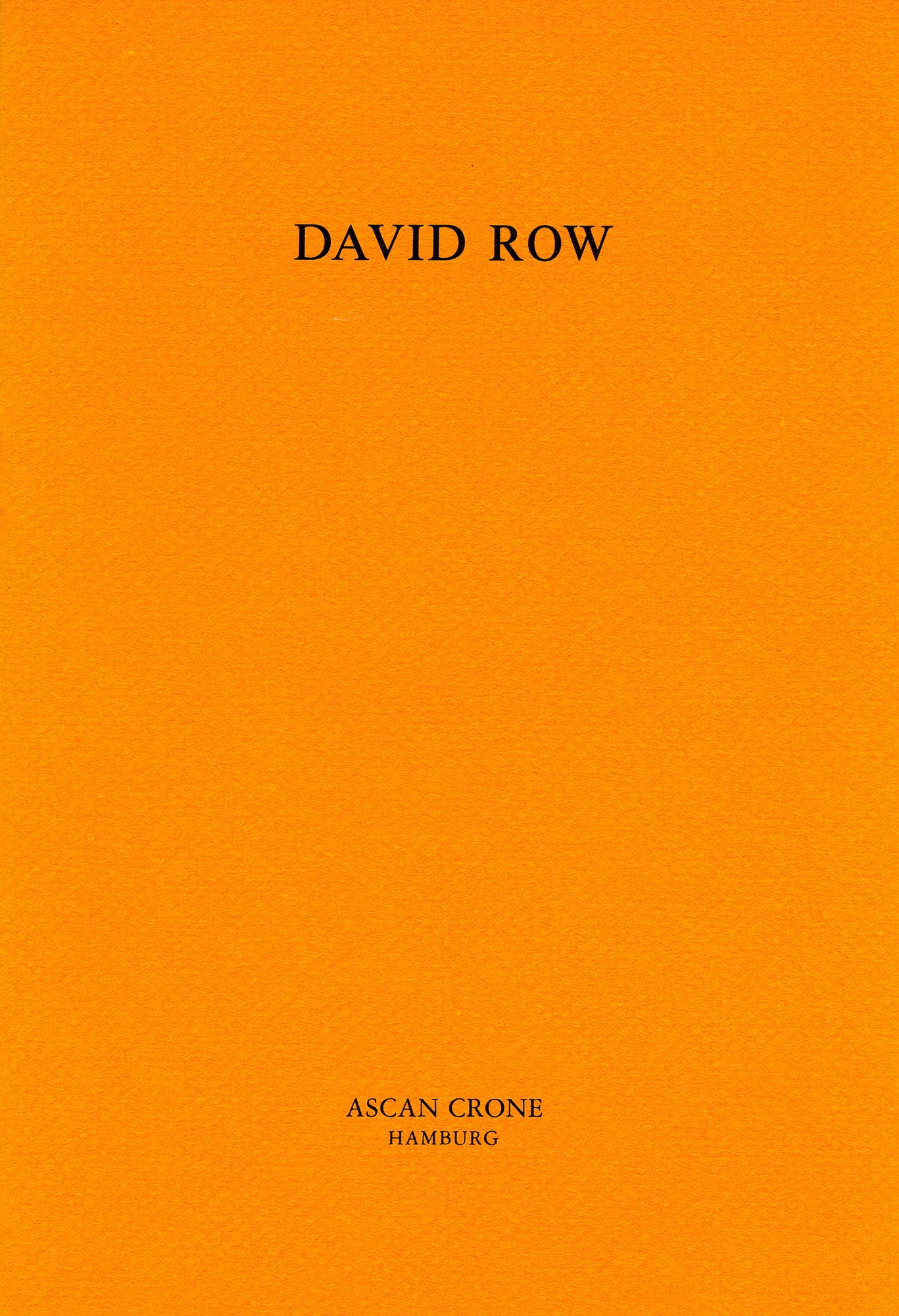 Catalogs | Type | David Row